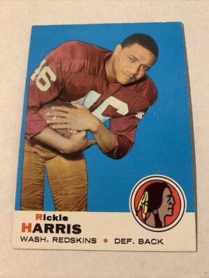1969 Topps Football Card #23 Rickie Harris Washington Redskins Nm Free ...