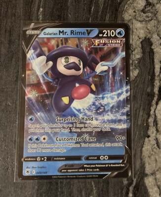 Pokémon TCG Galarian Mr. Rime V 049/189 - SWSH10 - Ultra Rare *Pack ...