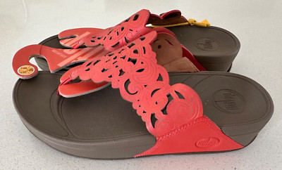 NEW FITFLOP Ultra Orange Flora Ladies Slip On Shoes Size US 8 EUR 39 | eBay