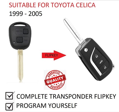1x Transponder Remote Car Key Suitable for Toyota Celica 1999 - 2005 ...