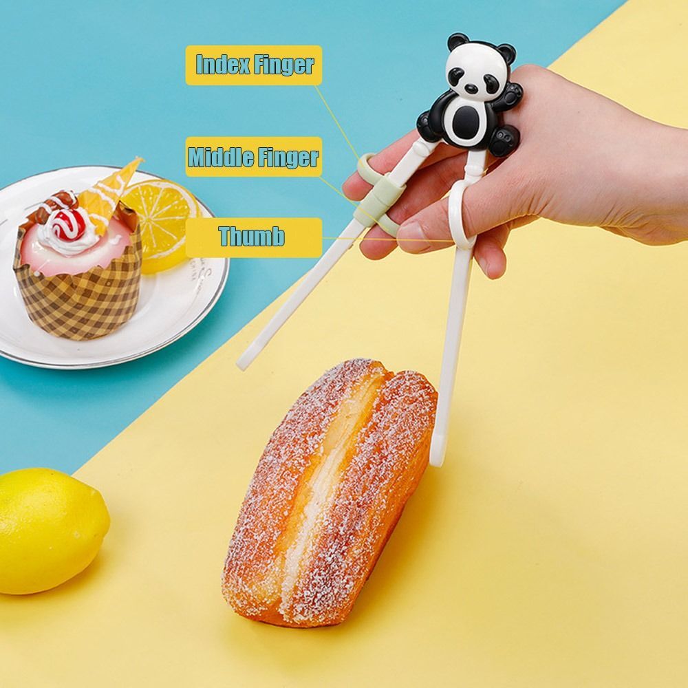 ABS Training Chopsticks Cartoon Panda Beginner Chopstick Kids | eBay ...