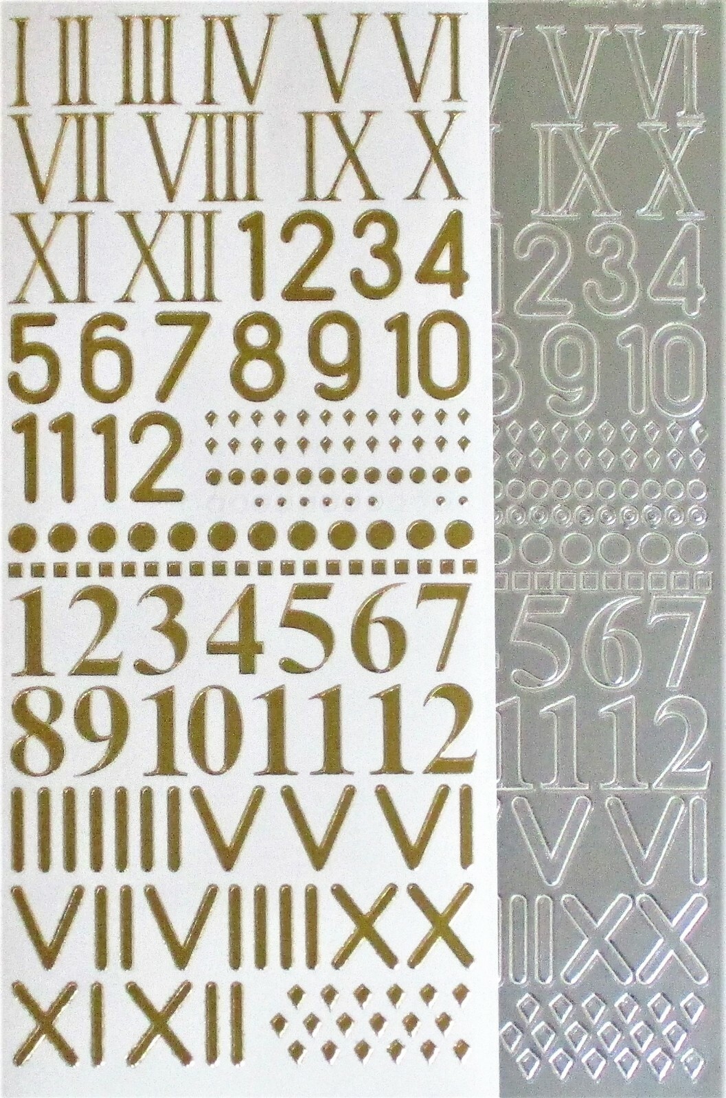Roman Numerals PEEL OFF STICKERS Numbers Cardmaking | eBay
