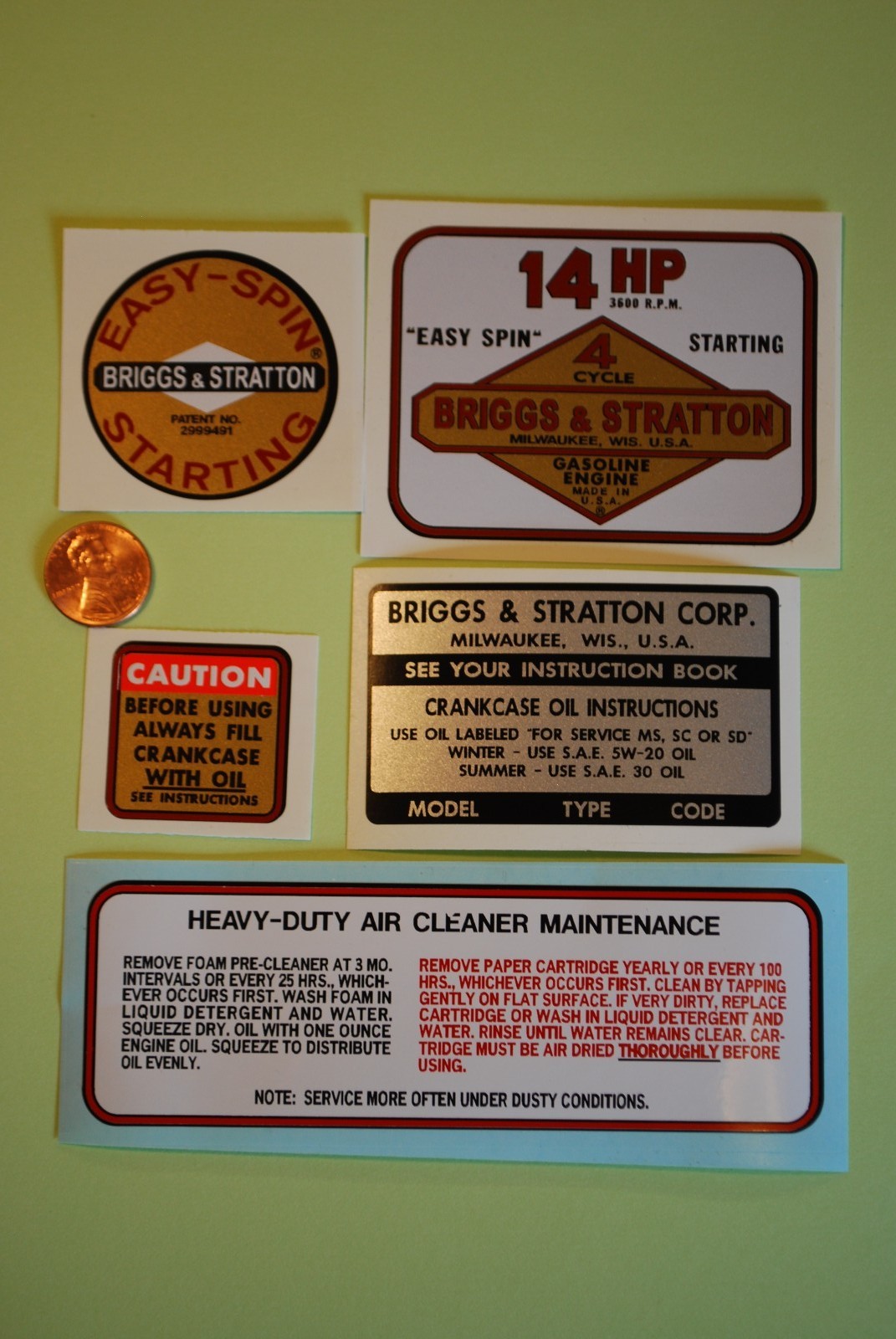 Briggs Stratton Murray 14-hp Decal set | eBay