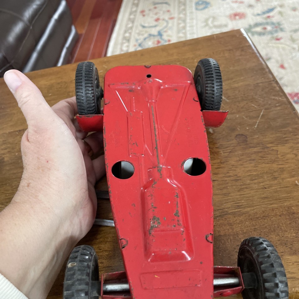 VINTAGE 1960s NYLINT FORD RED HOT ROD JALOPY ROADSTER COUPE CAR PRESSED ...