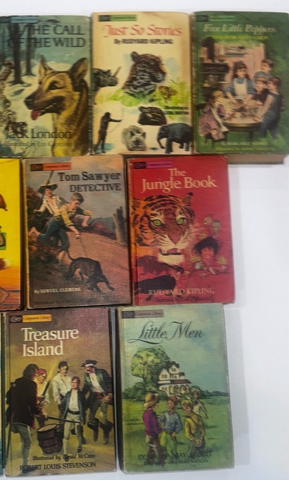 Lot 13 Vintage 1963 Companion Library Hardcover Classics Children’s Kid ...