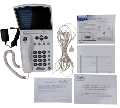 Ultratec CapTel 840 Real-Time Closed Captioned Analog Telephone Hearing ...