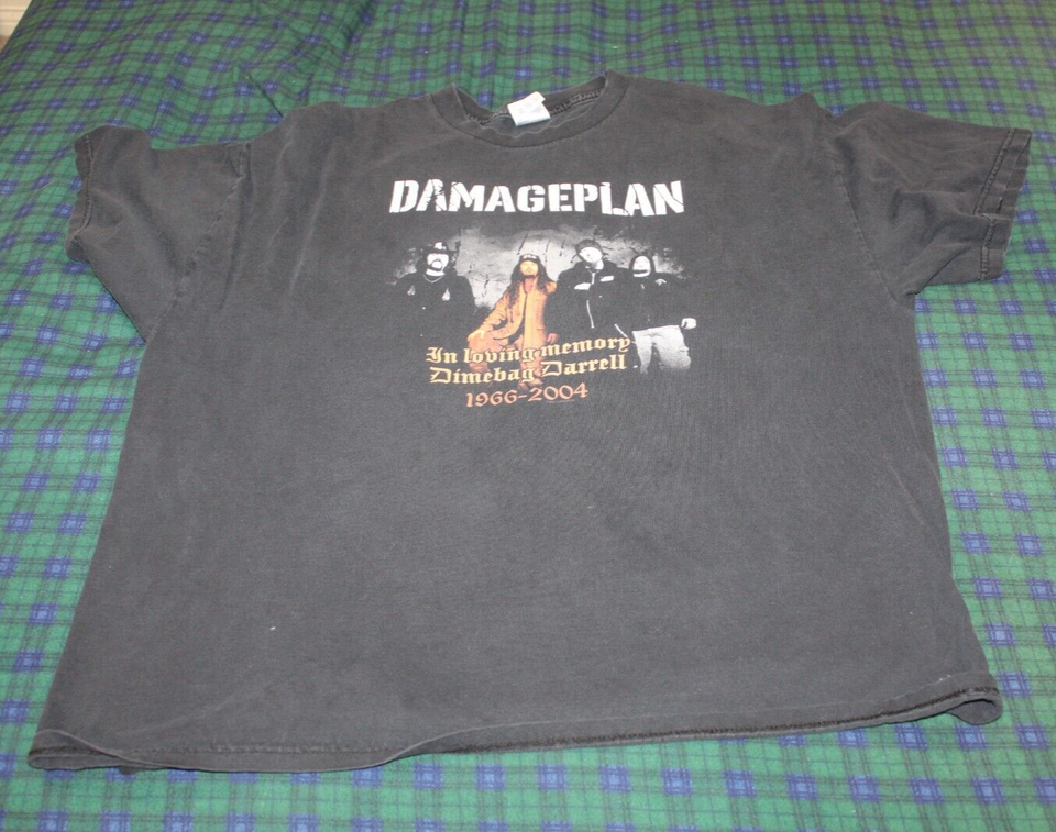 Y2K 2005 Damageplan Shirt In Loving Memory Dimebag Darrell Groove Metal ...