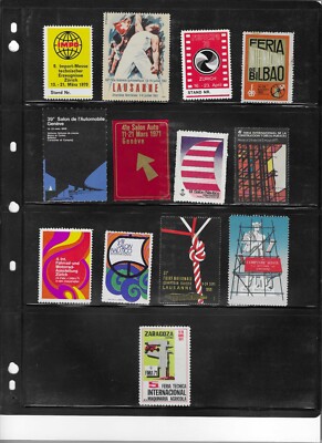 Vintage Poster Stamps: Various European Fairs/Expositions, 1950-1971 ...