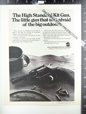 1971 High Standard Kit Gun ad revolver pistol ad vintage advertisement ...