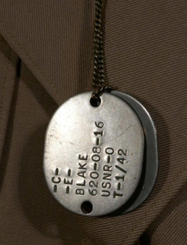 WWII US Navy Chief Yeoman Dog Tags Uniform USS Bogue CVE-9 / VC-9 SANK ...