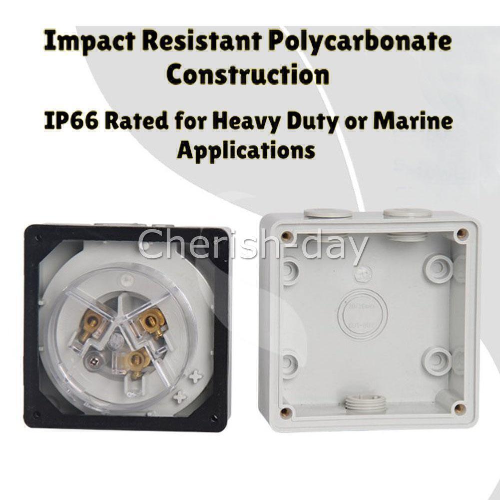 3 pin 15 Amp 15A Power Inlet Weatherproof IP66 for Motorhome Caravan RV ...