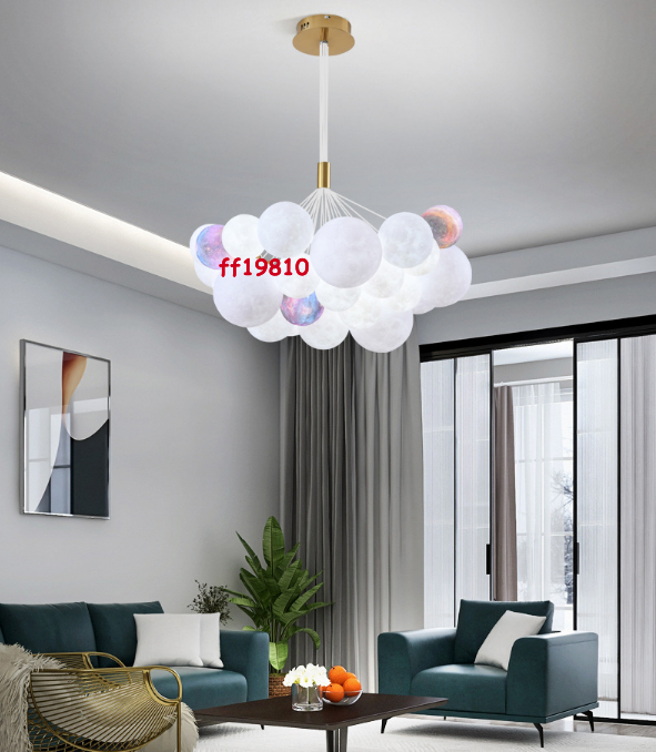 Modern PLA Bubble 3D Moon Light Led Dining Room Bedroom Modo Ceiling Pendant | eBay
