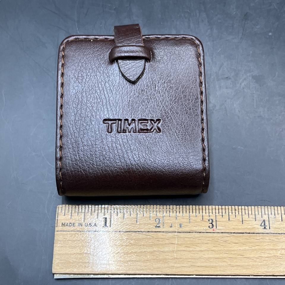 Vintage Timex Quartz Travel Leather Alarm Clock, Tested working Has New ...