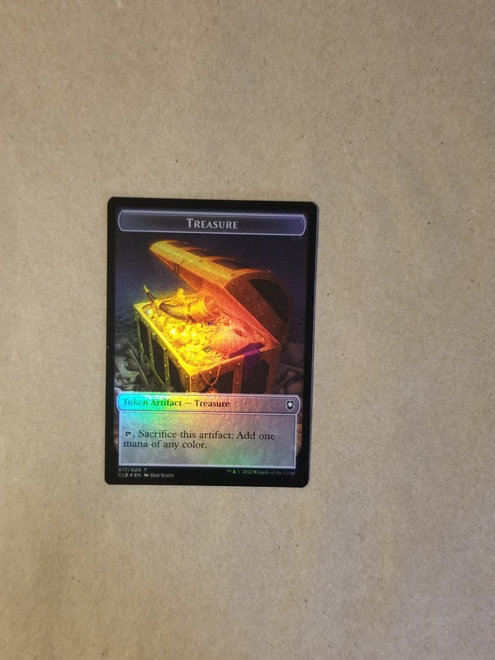 MTG Magic Baldur's Gate Commander X1 FOIL Boo / Treasure Token for ...