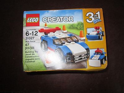 LEGO Creator 31027 3 in 1 Blue Racer With Cones Race Car building toy ...