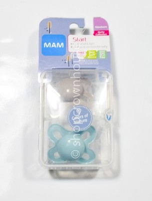 MAM Newborn Pacifier Matte Collection - Teal & Grey | eBay