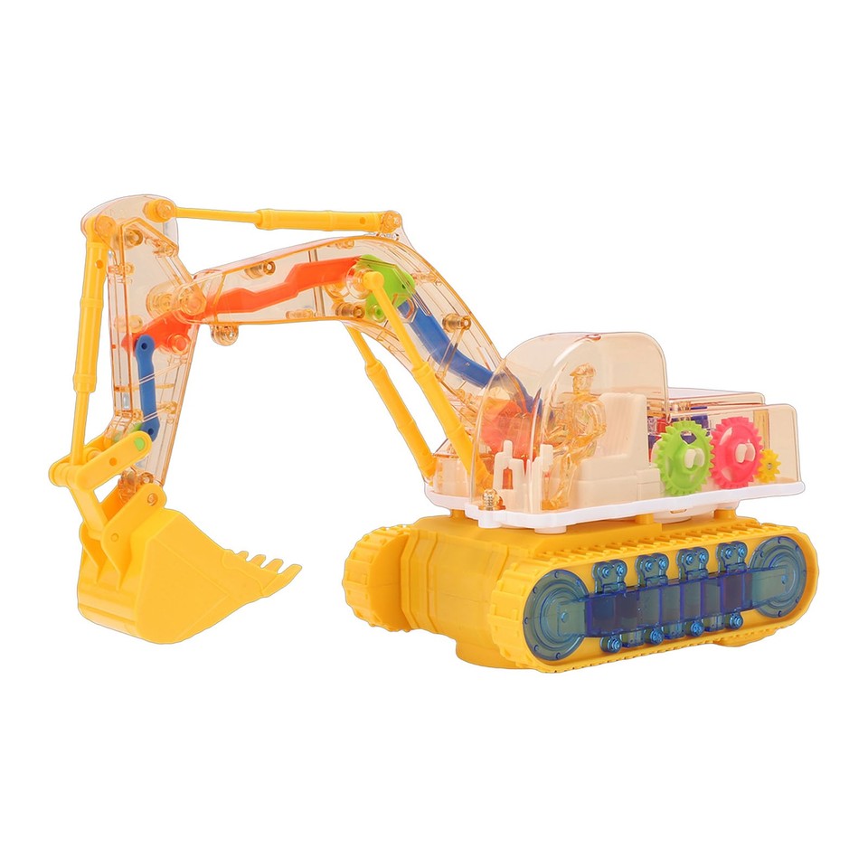 Light Up Transparent Gear Excavator Toy STEM Learning Excavator ...