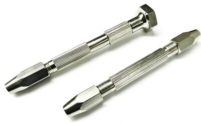 Set of 2 Pin Vices Double End Pin & Swivel Head Pin Vise 4" Hand Tool ...