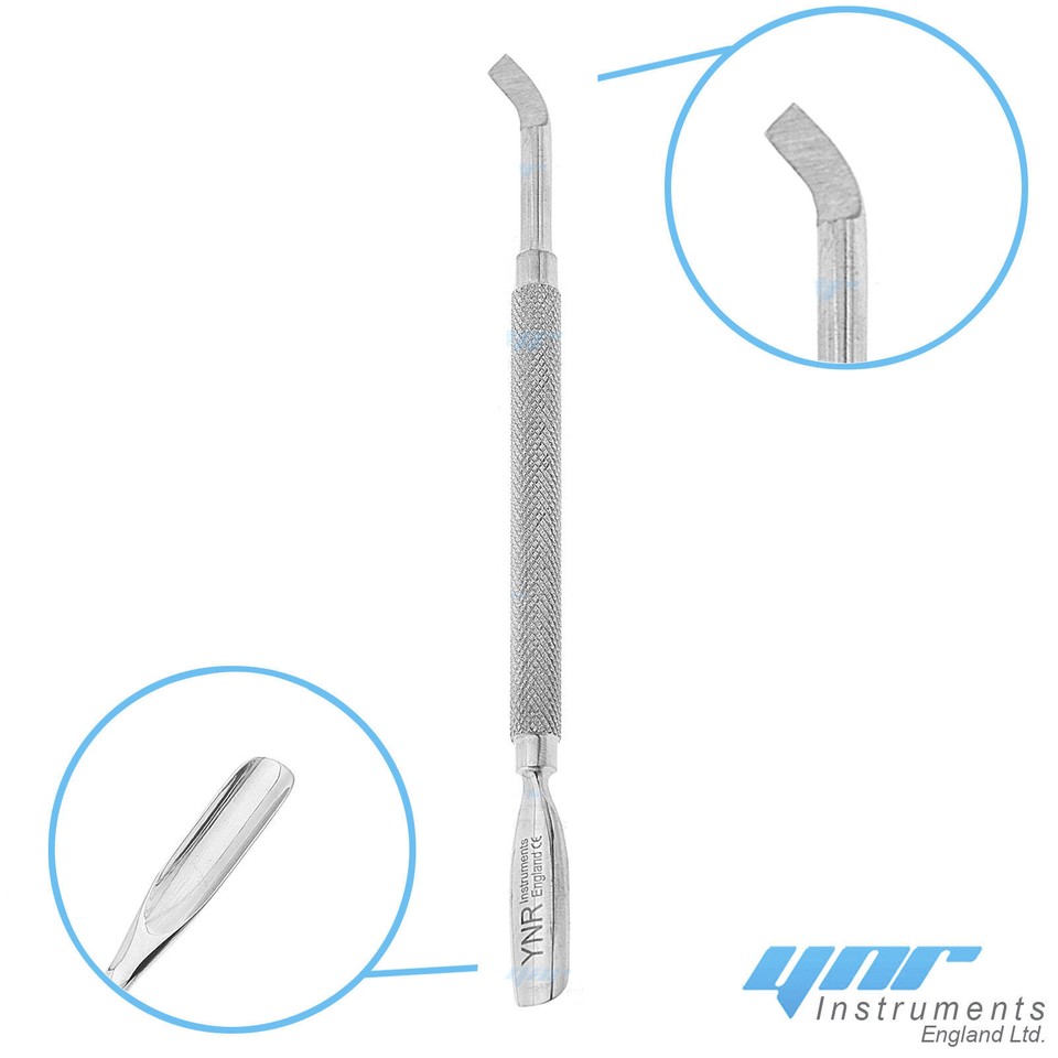 Nail PUSHER Manicure Cuticle Curve PUSHER SCRAPER SPOON Tools DOUBLE ...