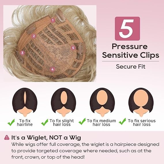 REECHO Hair Topper for Women 100% Japanese Revolutionary Fiber Short ...