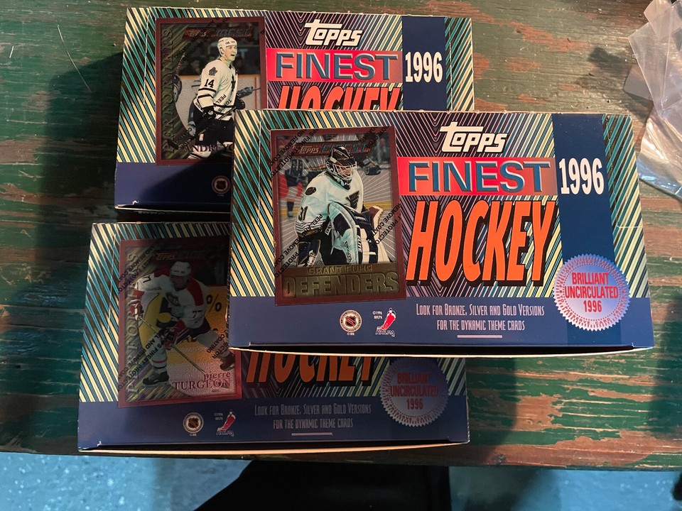 1995-96 TOPPS FINEST HOCKEY WAX EMPTY BOXES - LOT OF FOUR ( 4 ) | eBay