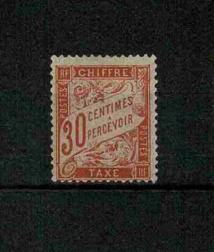 FRANCE YVERT TAXE 34 SCOTT POSTAGE DUE J35 "DUVAL 30c ORG RED" MH VF ...