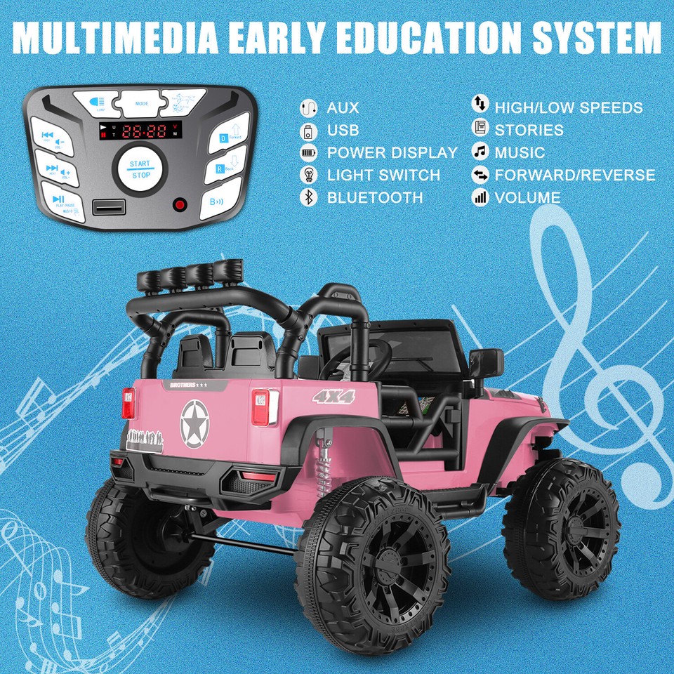 Electric Kids Ride On Car Power Wheels 24V Jeep Music Fashion w/Remote ...