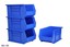 Rhino Tuff Plastic Parts Bins - Blue Red or Yellow Garage Shelving ...
