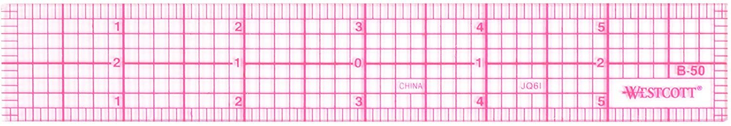 Beveled Rulers 1" x 6",C-Thru 8ths ,Transparent (B-50), Edges ...