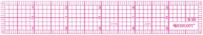 Beveled Rulers 1" x 6",C-Thru 8ths ,Transparent (B-50), Edges ...