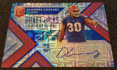 2018 ELITE DRAFT PICKS ASPERATIONS BLUE DeANDRE GOOLSBY RC AUTOGRAPH ...