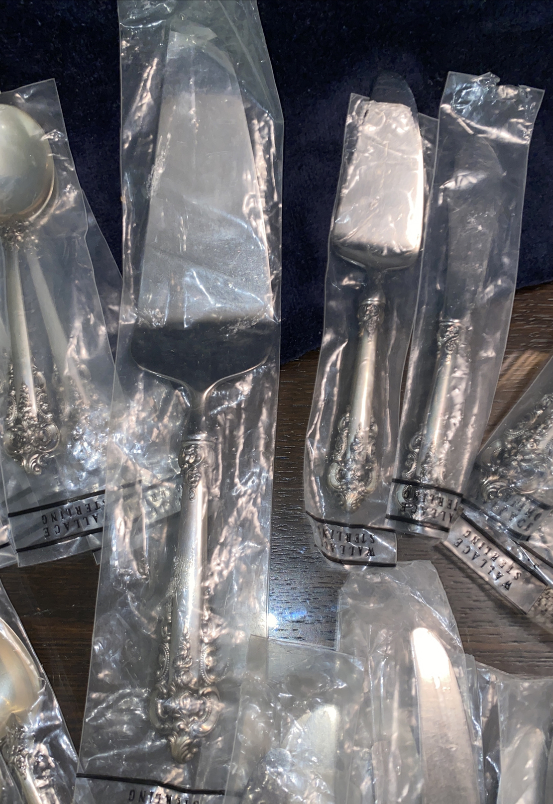 1978 Unused Grande Baroque Wallace Sterling Silver Flatware Original ...