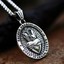 Mens Stainless Steel Ankh Cross/ Lion / Archangel Angel Michael Pendant ...