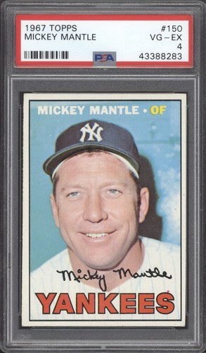 1967 Topps Mickey Mantle #150 New York Yankees PSA 4 | eBay