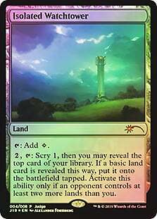 Isolated Watchtower (Judge) FOIL Promo PLD Land Rare MAGIC MTG CARD ...