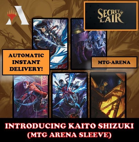 MTGA MTG ARENA CODE CARD INTRODUCING KAITO SHIZUKI SECRET LAIR SLEEVE ...