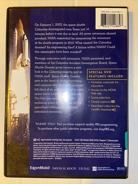 Nova - Columbia: Space Shuttle Disaster (DVD, 2009) for sale online | eBay