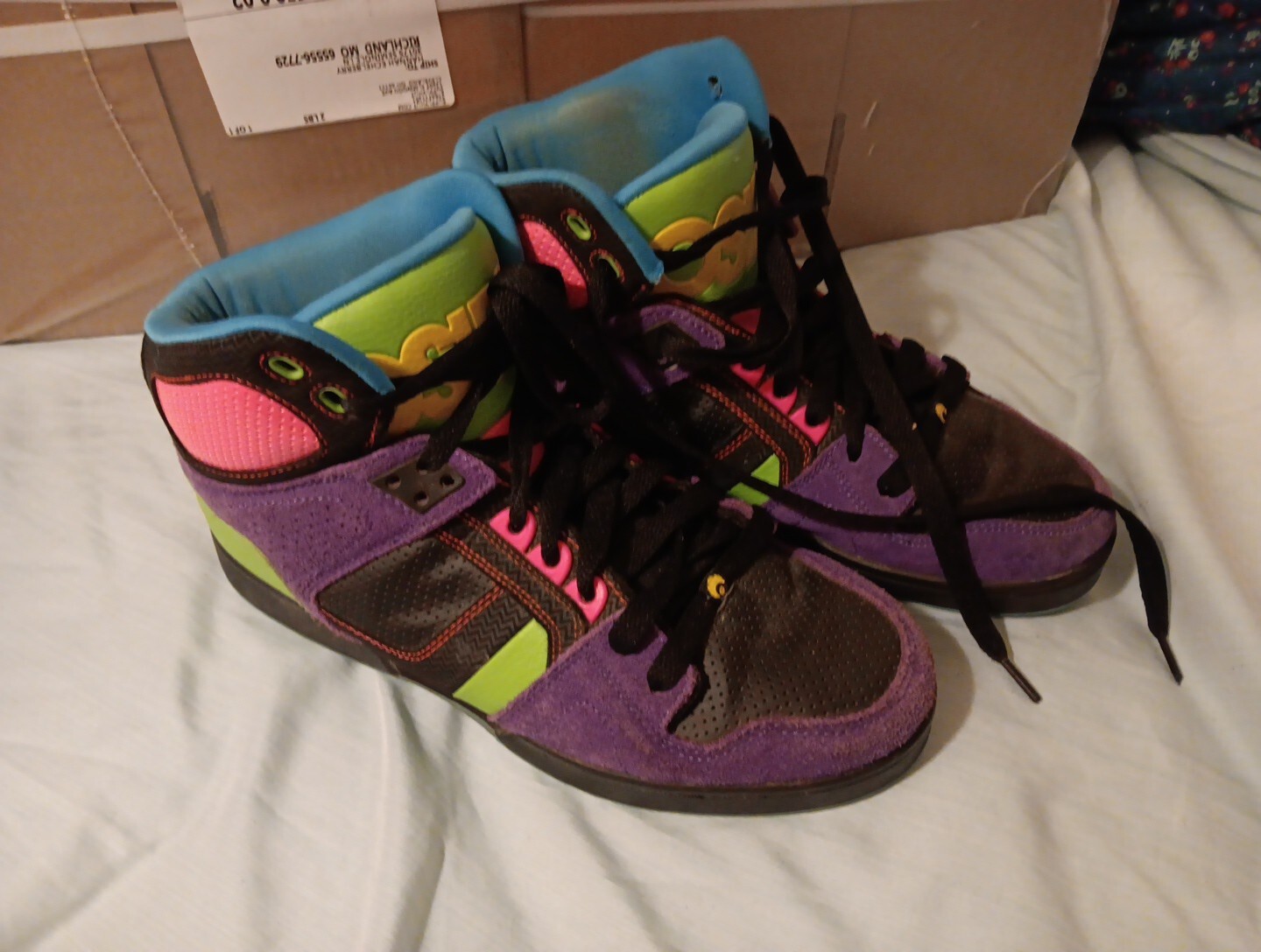 Osiris NYC 83 SLM 11 Womens Neon Hightop Sneakers Ska… - Gem