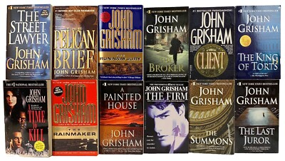 John Grisham Paperback Books Lot Of 12 Thriller Mystery Crime Novels ...