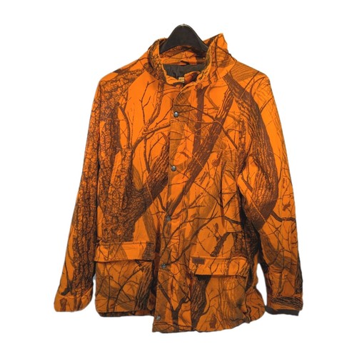 Vtg Woolrich Mens Blaze Orange Camo Coat Jacket Large Hunting Made USA ...