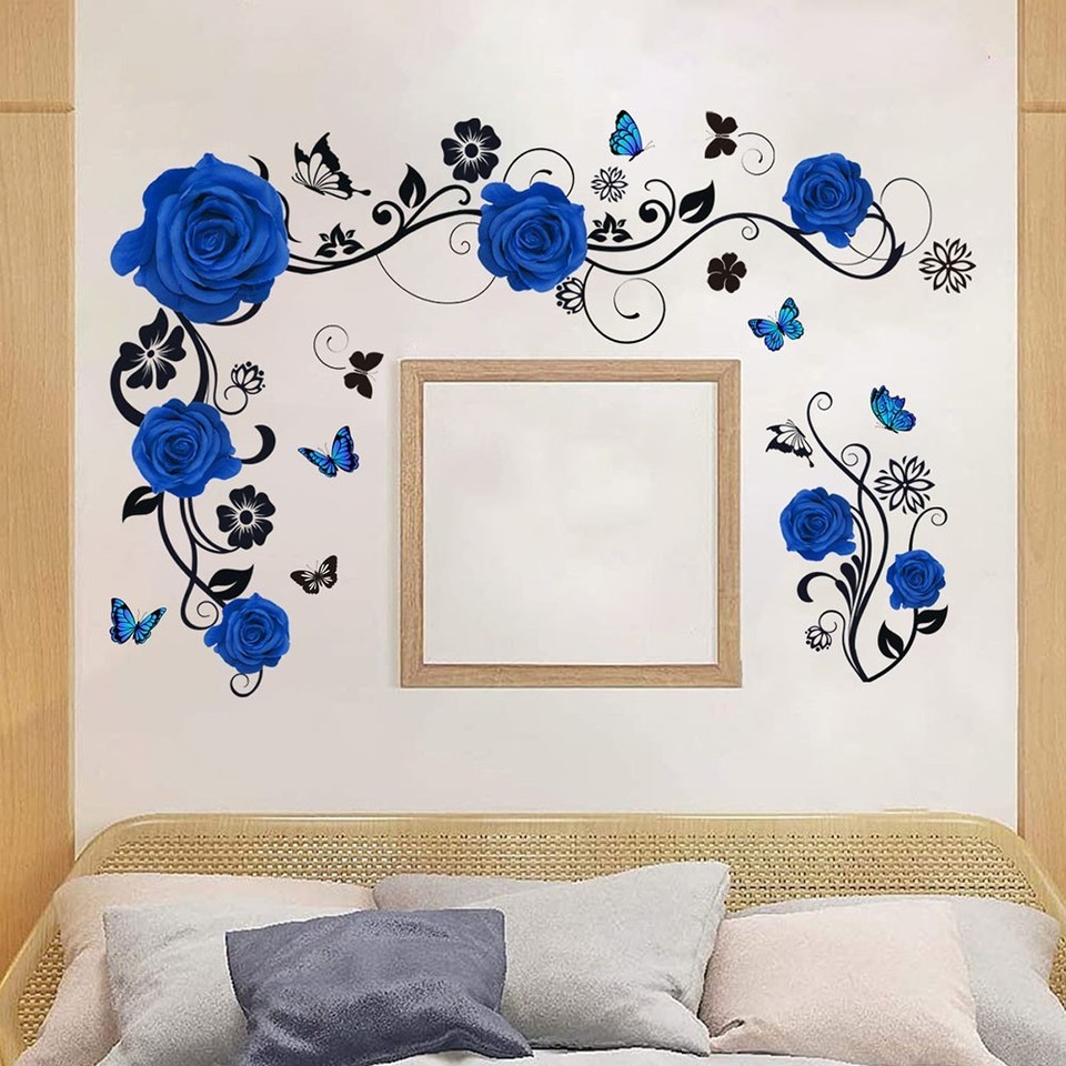 Dazzling Decorative Stickers Featuring Roses Vines & Butterflies for ...