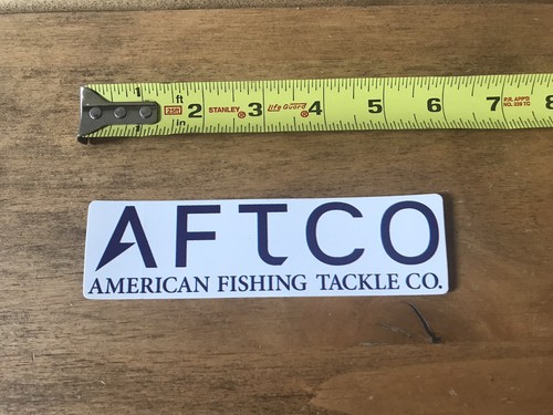 Aftco Logo Fish Fishing Tackle Fly Fishing Outdoor Blue White Sticker ...