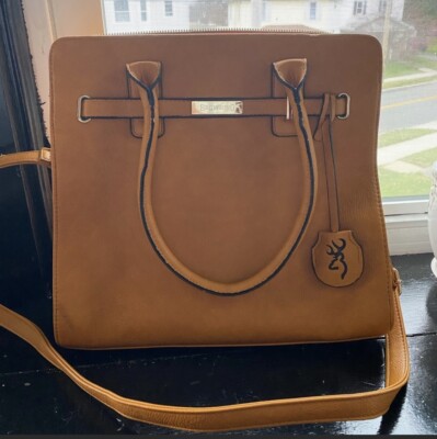 Browning Concealed Carry Purse, CCW Gun Handbag Honey Brown Faux ...