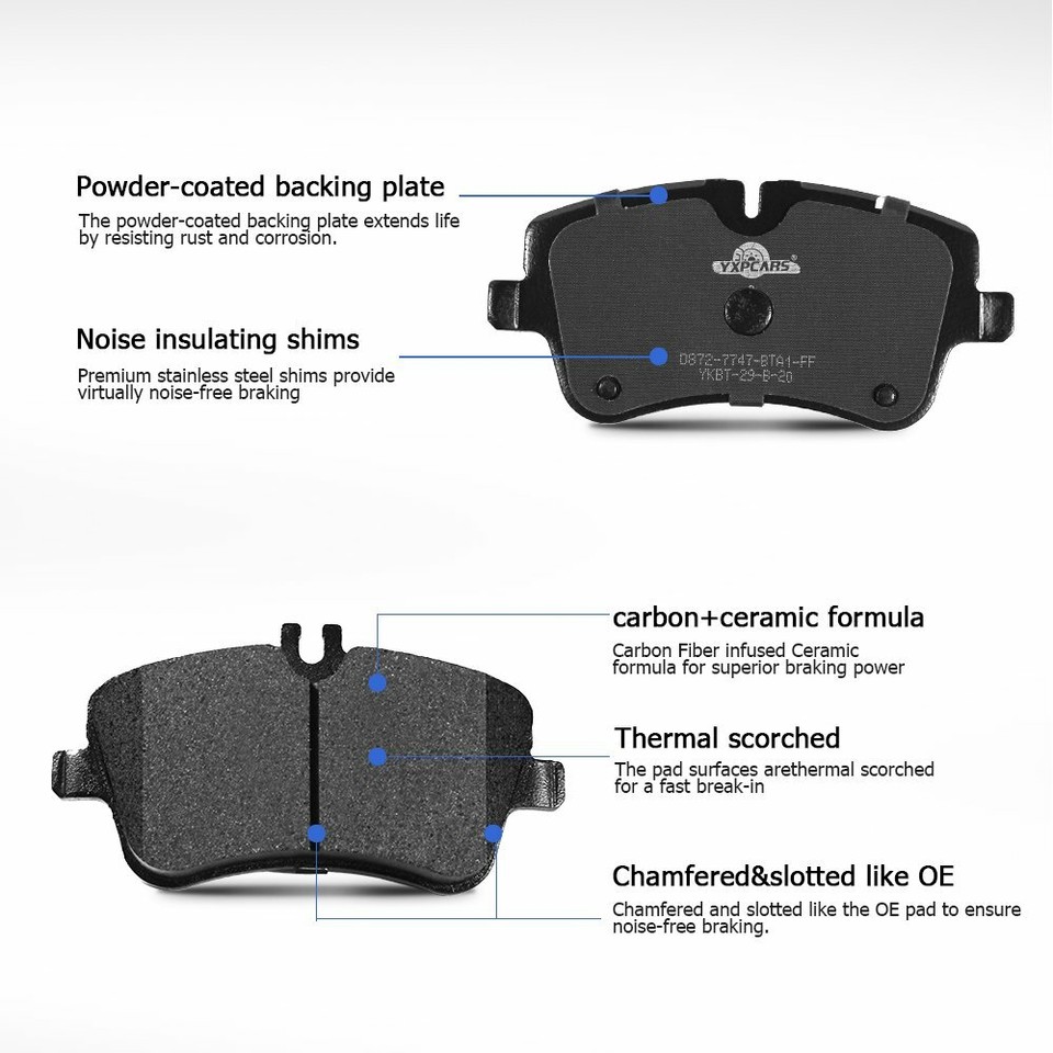 Front + Rear Ceramic Disc Brake Pads Set For 2001 2002 Ford Explorer ...