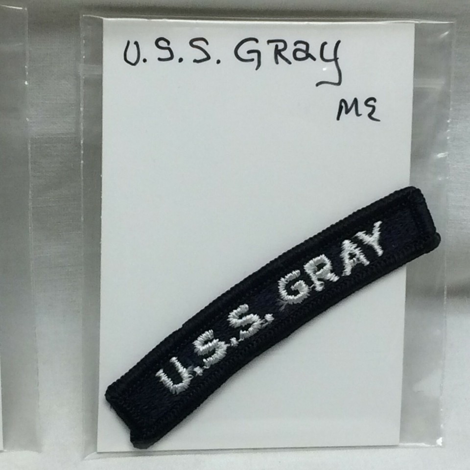 Military Patch Badge lot (3) Navy Ship Arc Tab U.S.S. Firm Gray ...