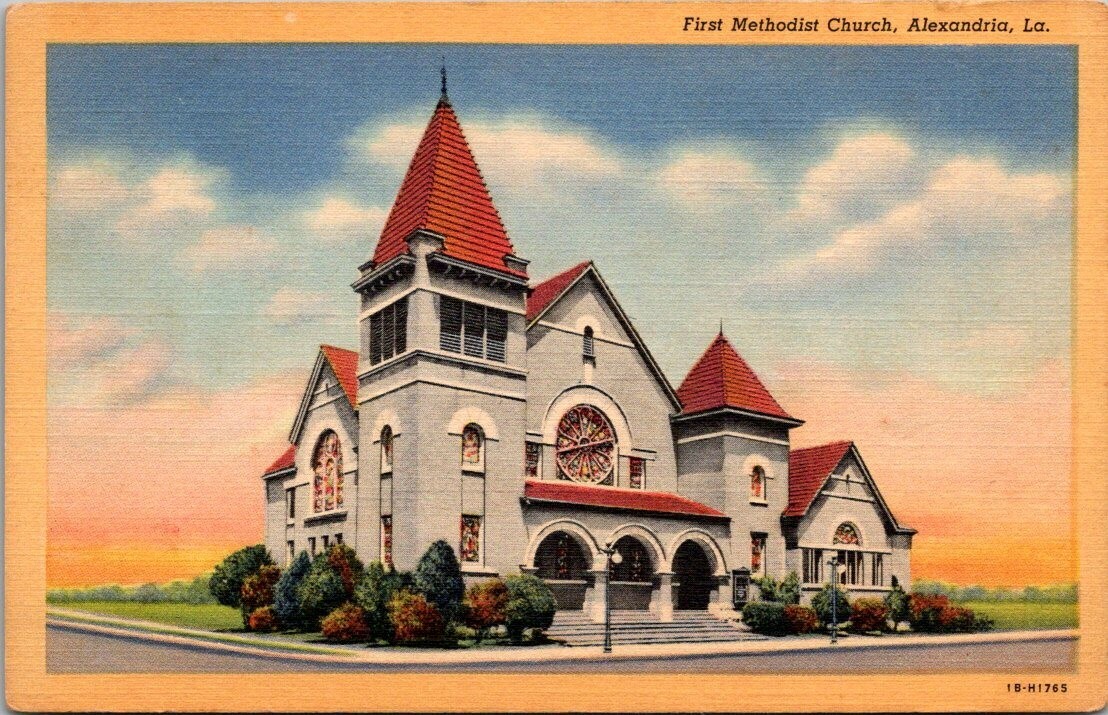 Postcard First Methodist Church Alexandria La | eBay