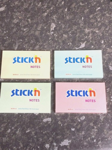 Sticky Post It Notes Removable 100 to 3000 Sheets 76x127mm Colour Memo ...