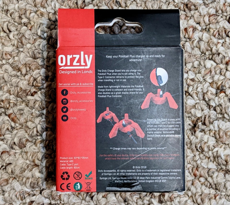 ORZLY Pokeball Plus Controller Charge Stand for Nintendo Switch- US ...