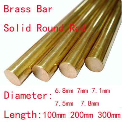 100mm-300mm Length 6.8mm 7mm 7.1mm 7.5mm 7.8mm Dia Brass Solid Bar ...