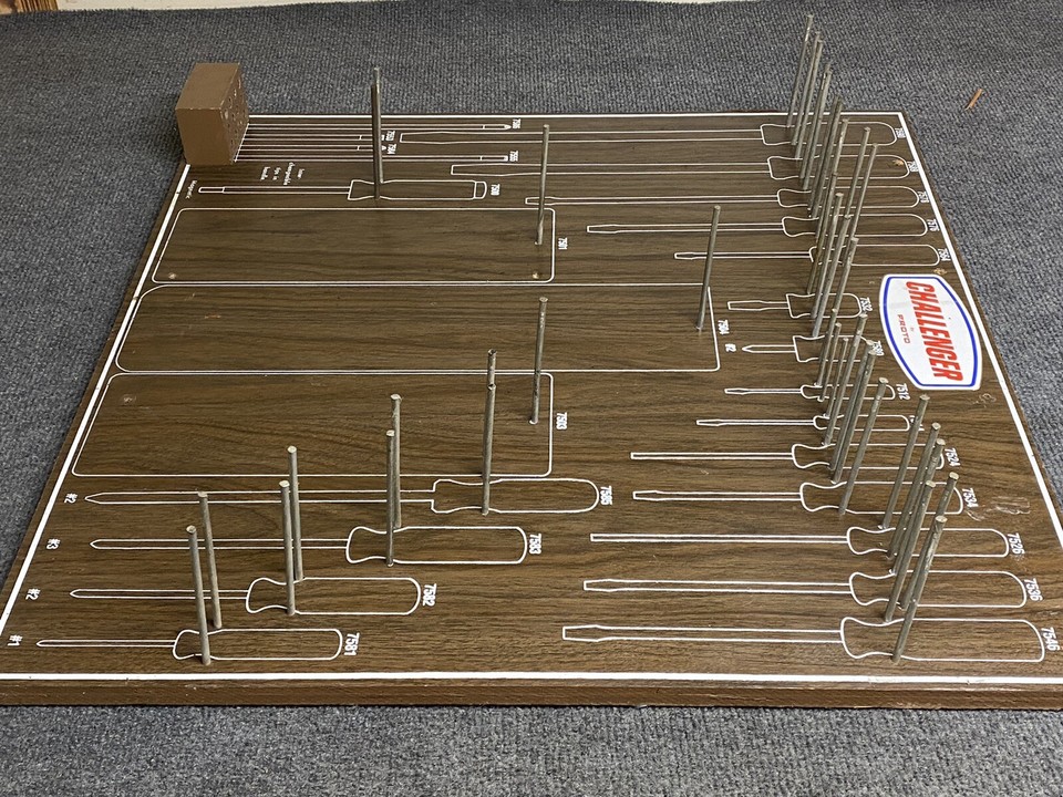 Vintage Proto Challenger Hardware Store Tool Board #138 Screwdrivers 24 ...